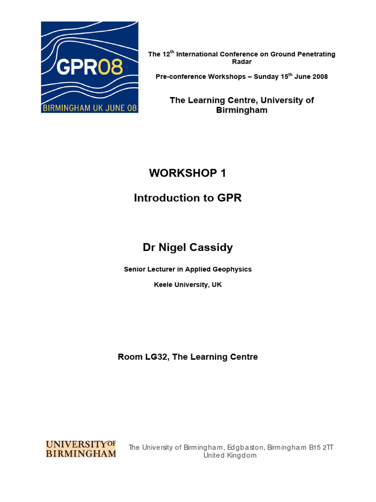 GPR-Training-Notes | PDF