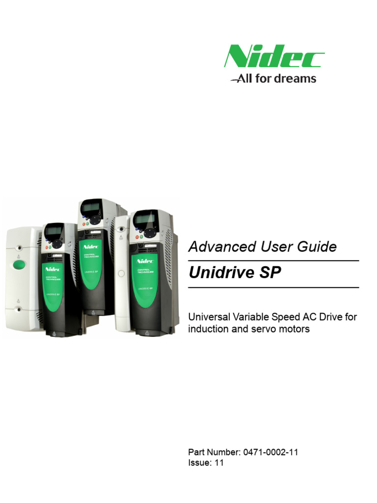 Frequentieregelaars Unidrive SP Advanced User Guide en Iss11 0471 0002 11 | PDF | Business ...
