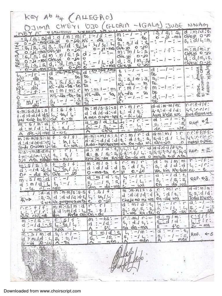 (Choirscript - Com) - Ojima-Cheyi-Ojo-Jude-Nnam-13e1c | PDF