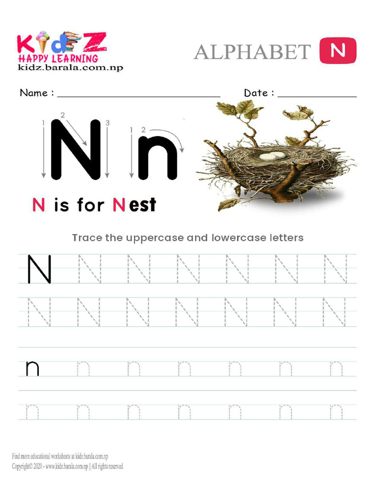 English Alphabet N | PDF