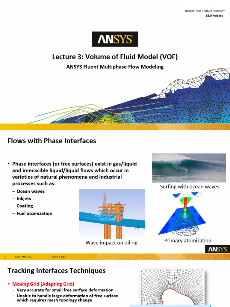 Fluent Multiphase 18.1 L03 VOF | PDF | Fluid Dynamics | Physical Phenomena