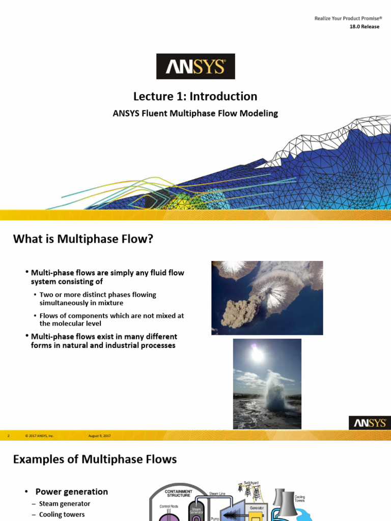 Fluent Multiphase 18.1 L01 Introduction | PDF | Continuum Mechanics | Chemical Engineering