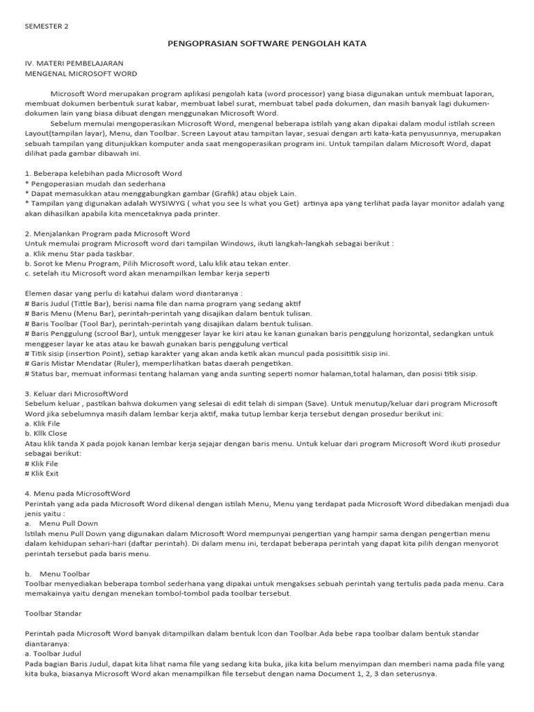 Materi Informatika Kelas 10 Semester Genap | PDF | Karier & Perkembangan | Seni