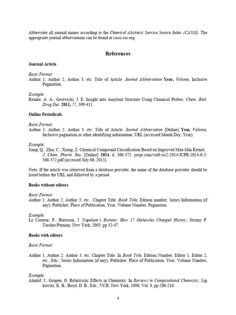 ACS_Citation_Styles | PDF | Chemistry