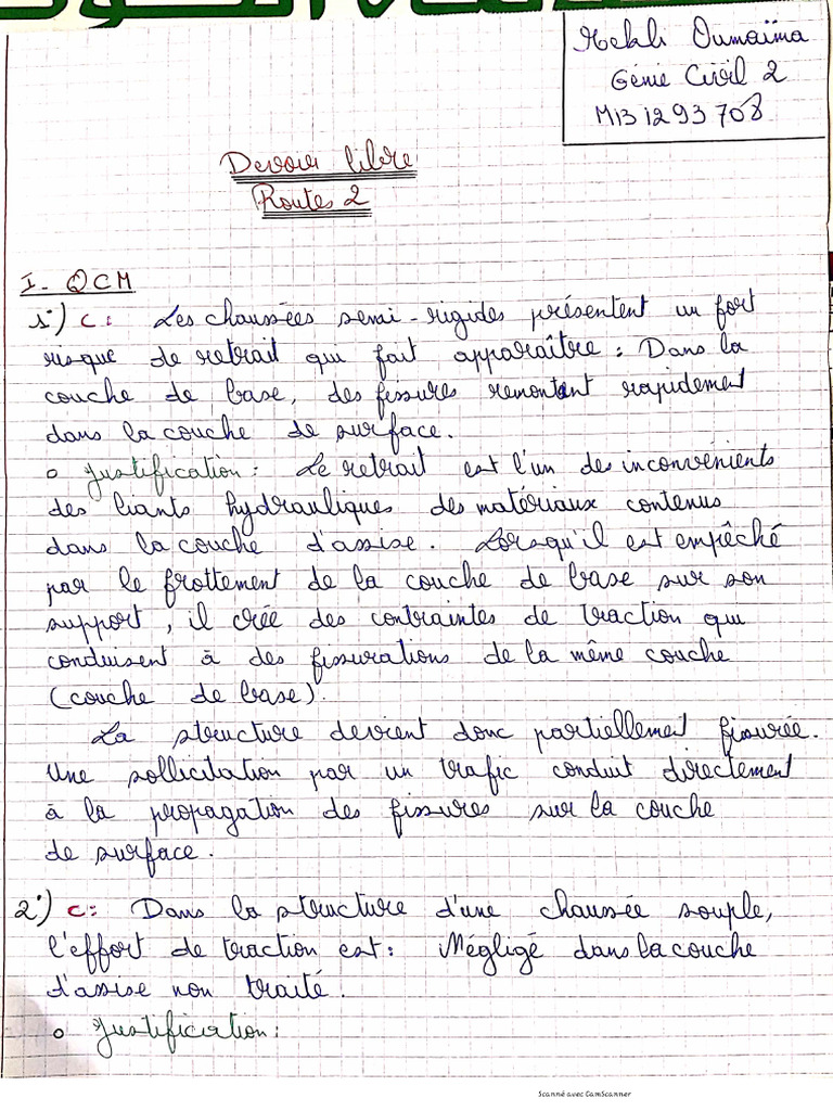 Devoir Libre Route 2 -Mekli Oumaïma | PDF