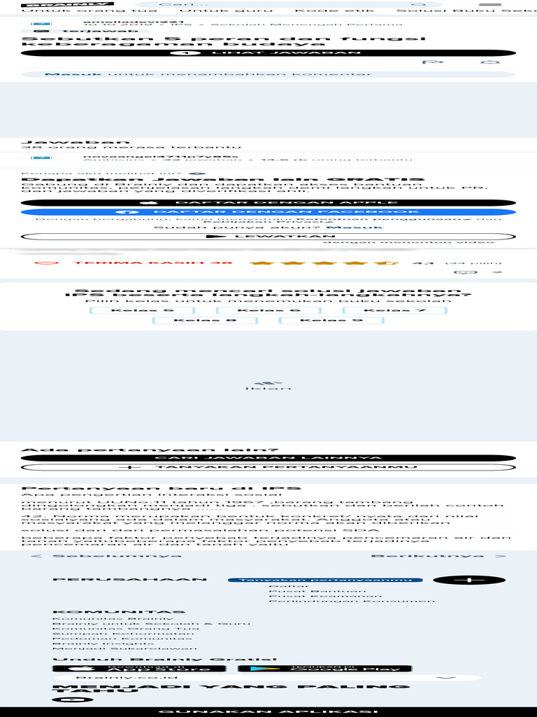 Sebutkan 5 peran dan fungsi keberagaman budaya - Brainly.co.id | PDF