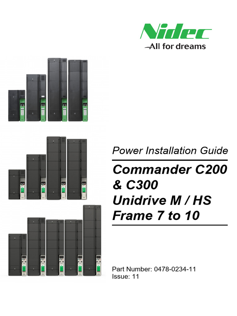 Unidrive M Frame 7 To 10 Power Installation Guide Issue 11 en | PDF ... Unidrive M Frame 7 To 10 Power Installation Guide Issue 11 en | PDF ...