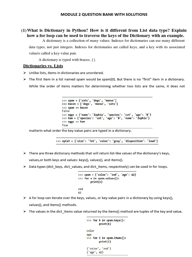Module2 QN Bank Python | PDF | Parameter (Computer Programming ... Module2 QN Bank Python | PDF | Parameter (Computer Programming ...