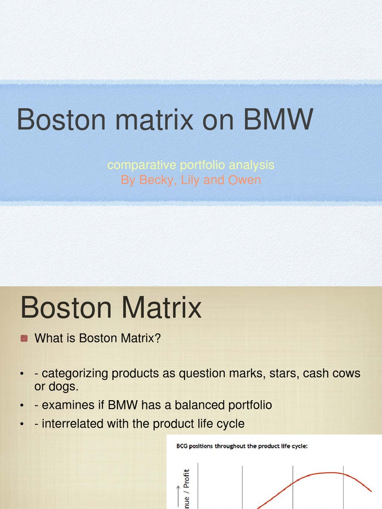 BCG Matrix BMW | PDF | Bmw | Car