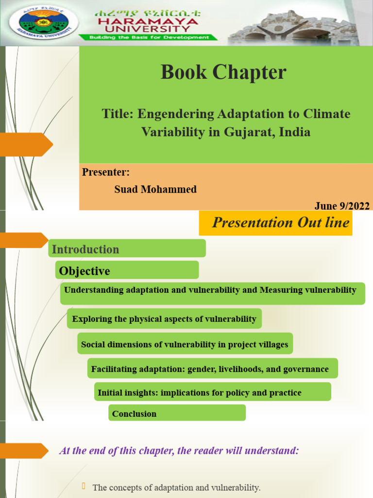 Engendering Adaptation To Climate 1st ROUND | PDF | Vulnerability ...