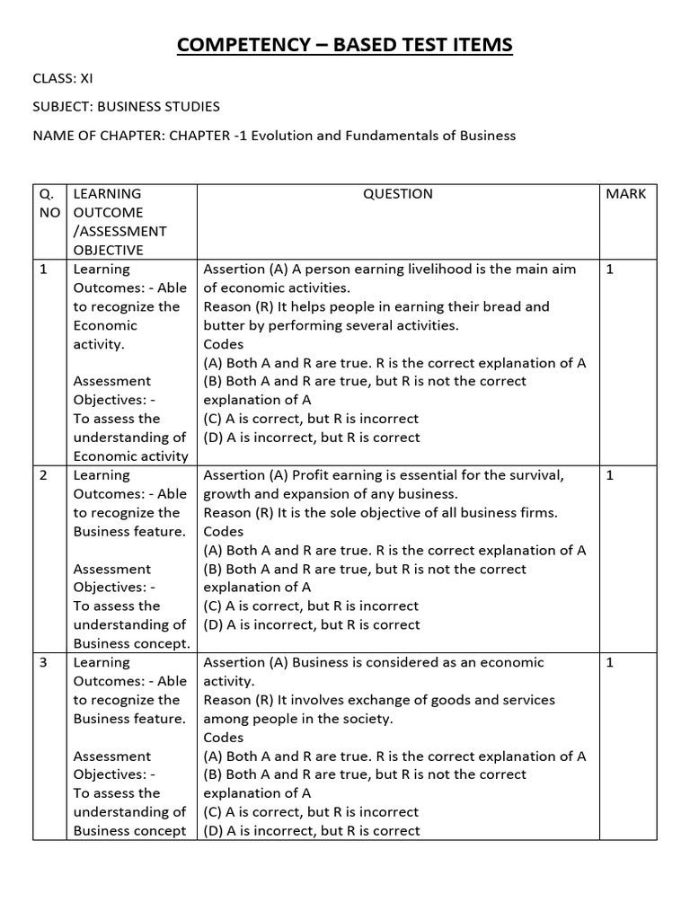 Class Xi BST Chapter 1.evolution and Fundamentals of Business ...