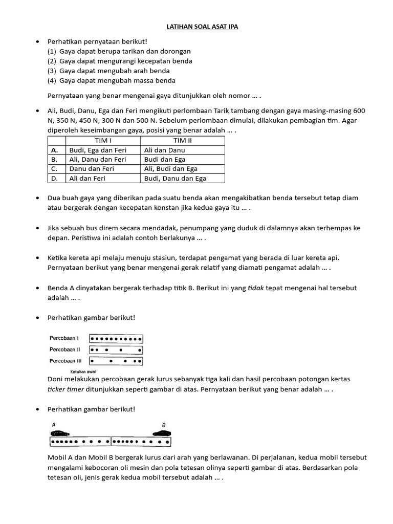 2324 Latihan Soal ASAT | PDF