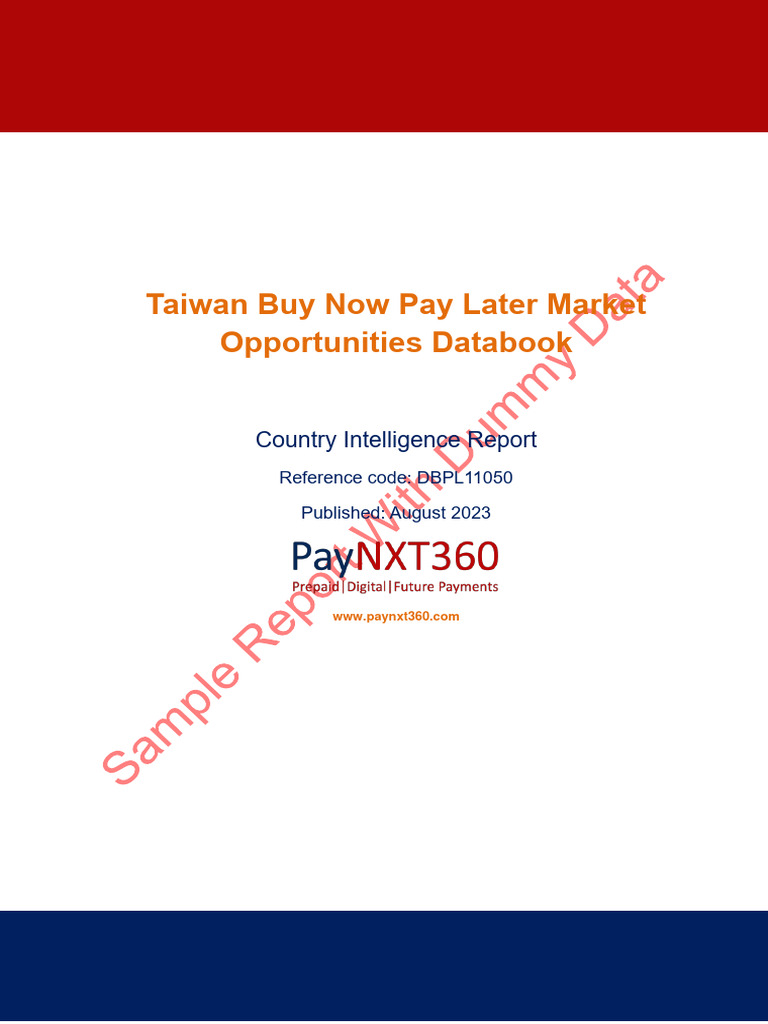 Sample - Taiwan Buy Now Pay Later Business and Investment Opportunities ...