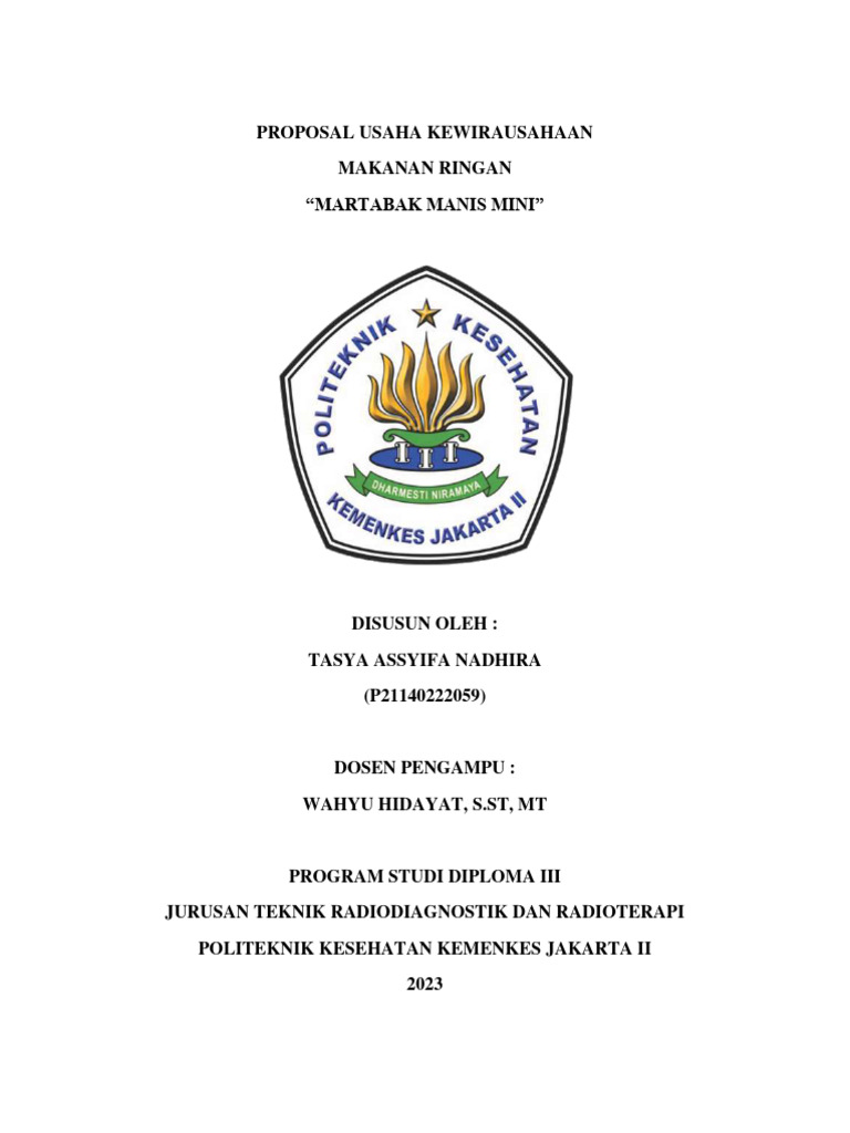 Proposal Usaha Martabak Manis Mini | PDF | Bisnis | Kesehatan Holistik