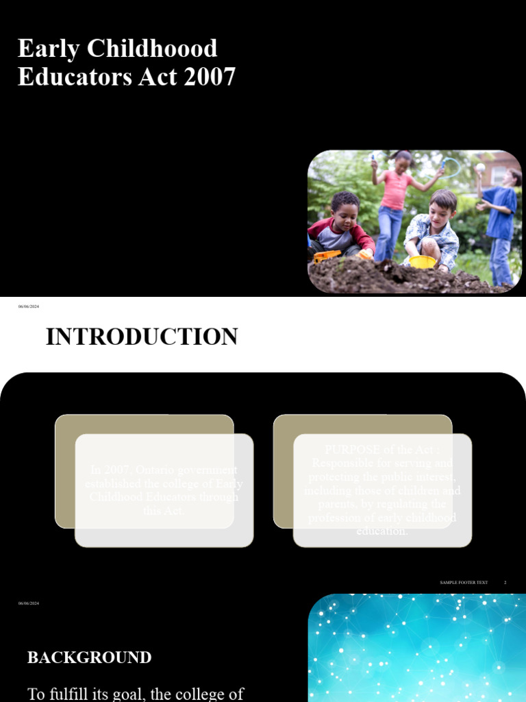 Presentation On Act 2007 | PDF | Early Childhood Education | Profession
