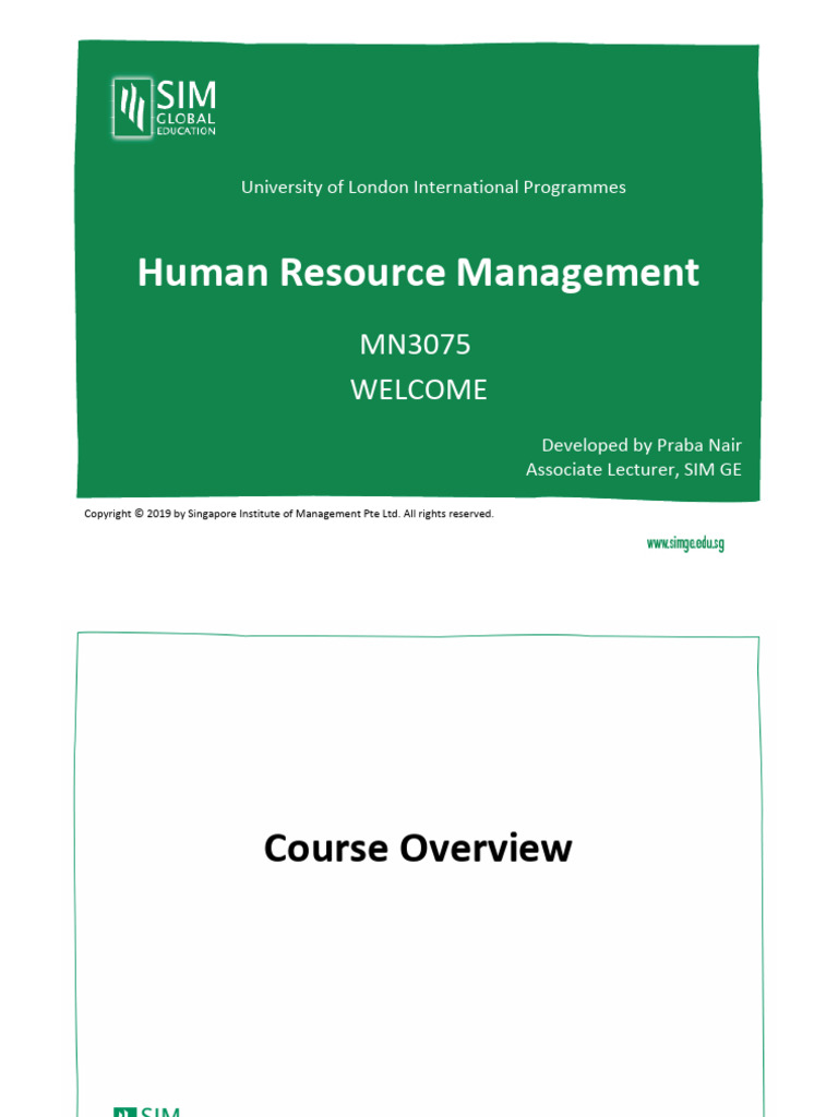 HRM_Chapter 1 Amended | PDF | Human Resource Management | Motivation