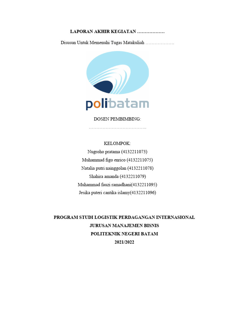 Format - LAPORAN - AKHIR - KEGIATAN PROJECT CITIZENSHIP | PDF