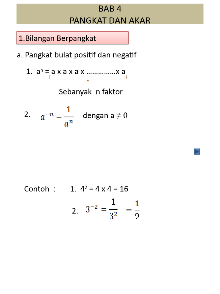 Dokumen - Tips - Materi Pangkat Dan Akar SMP | PDF