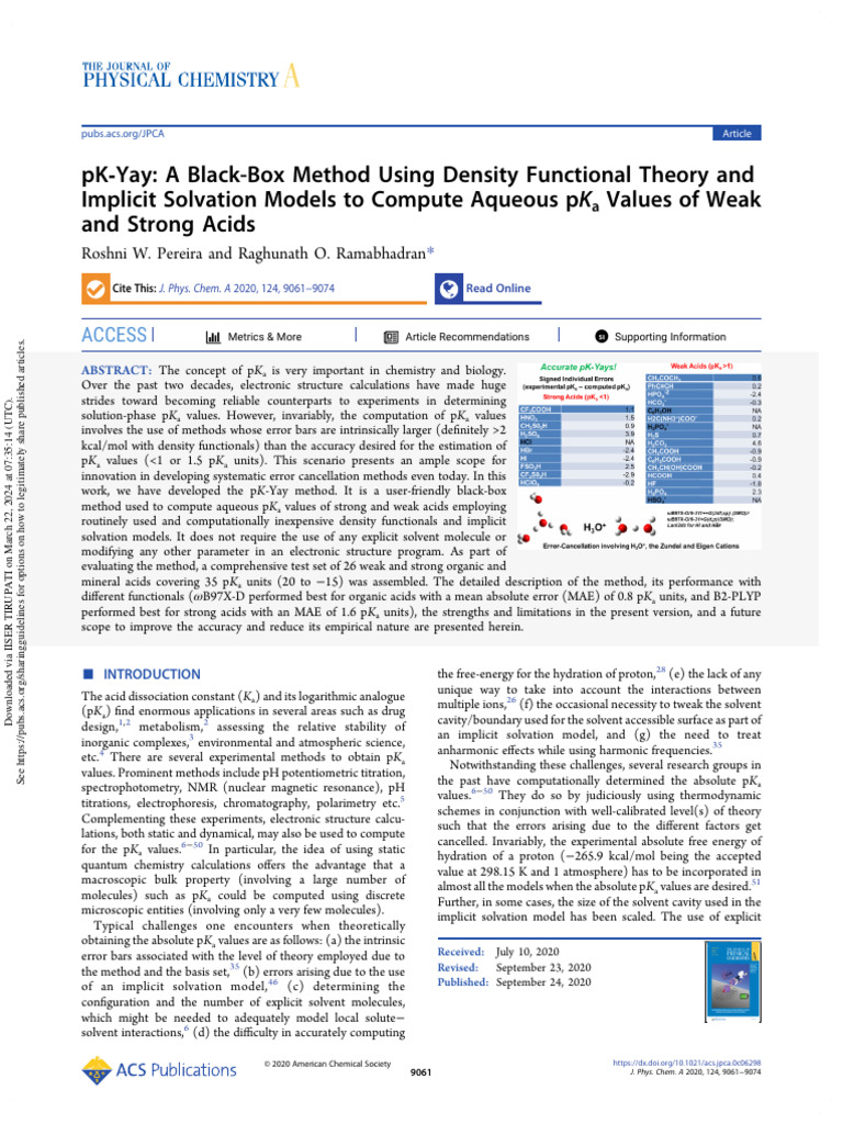 Pereira Ramabhadran 2020 PK Yay A Black Box Method Using Density Functional Theory and Implicit ...