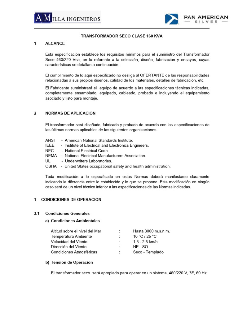 ET-07 Transformador Seco | PDF | Transformador | Ciencia de los Materiales