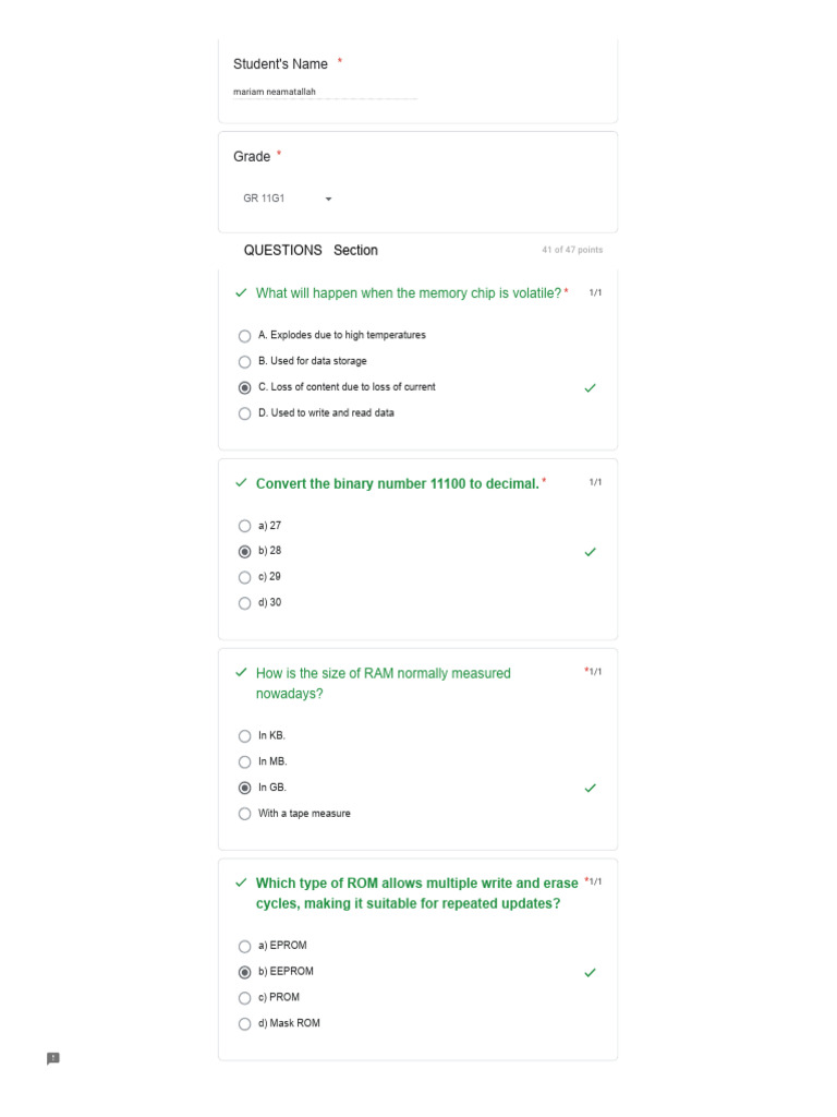 Upper Grade Revision | PDF | Computer Data Storage | Random Access Memory