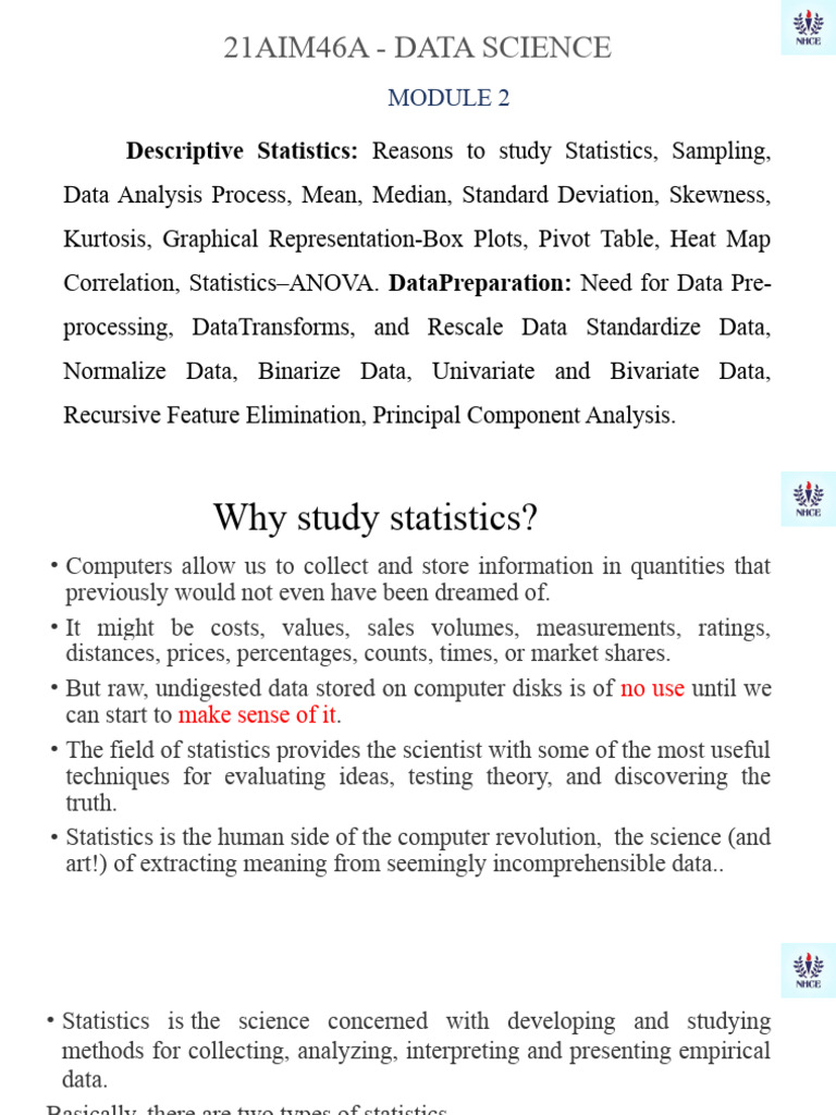Descriptive Statistics and Data Analysis | PDF | Skewness | Mode ...