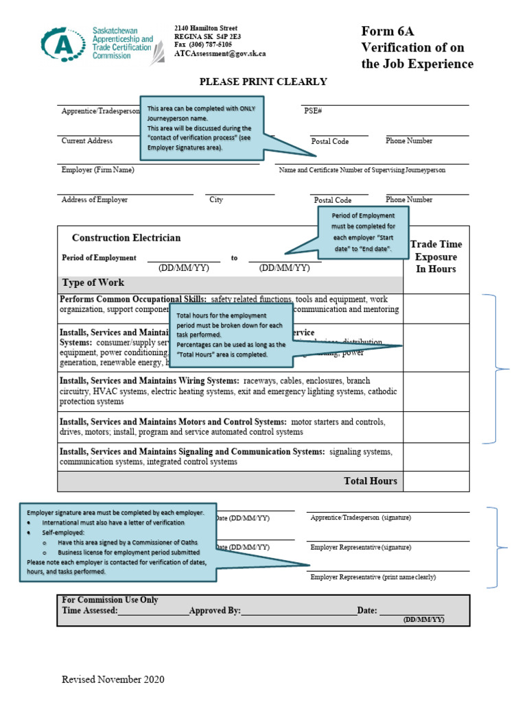 Form 6A 2020 Sample For TQ Page | PDF | Electrician | Electrical Engineering