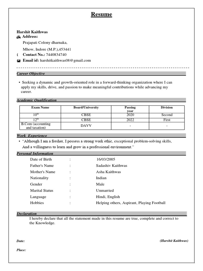 Harshit Resume | PDF