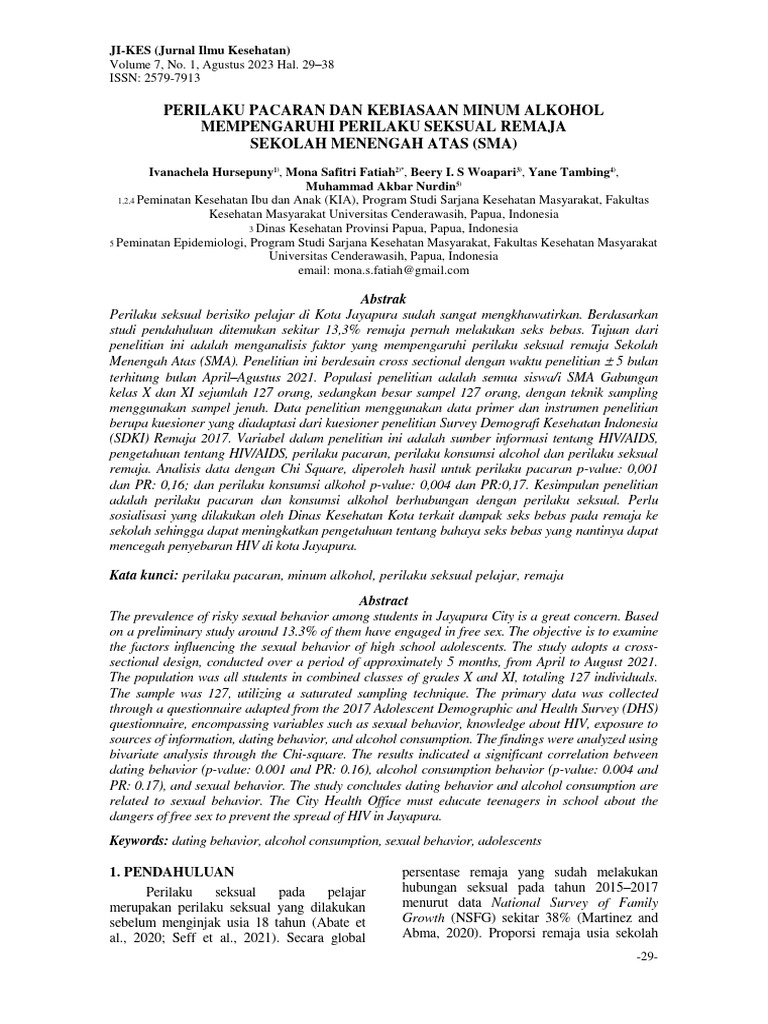 4 +Artikel+Perilaku+Seksual +Mona+Safitri-editing | PDF | Ilmu Sosial