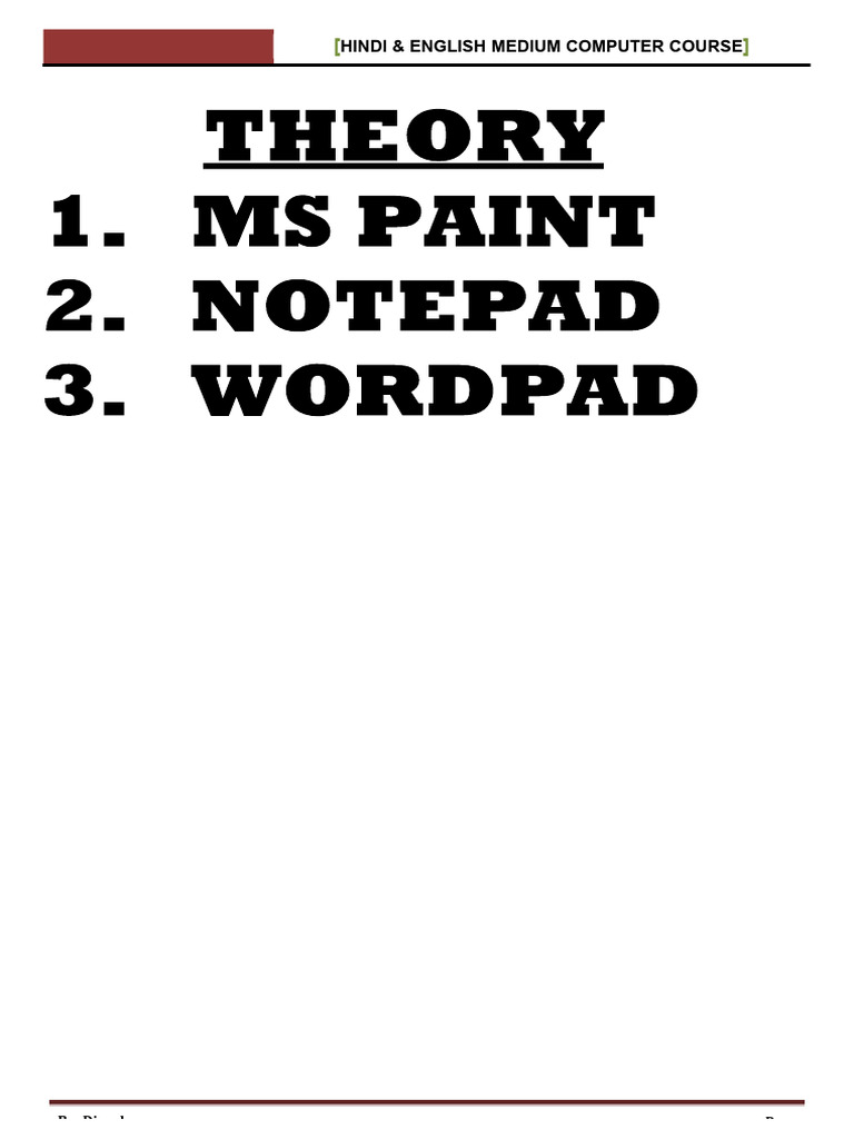 Paint Notepad | PDF