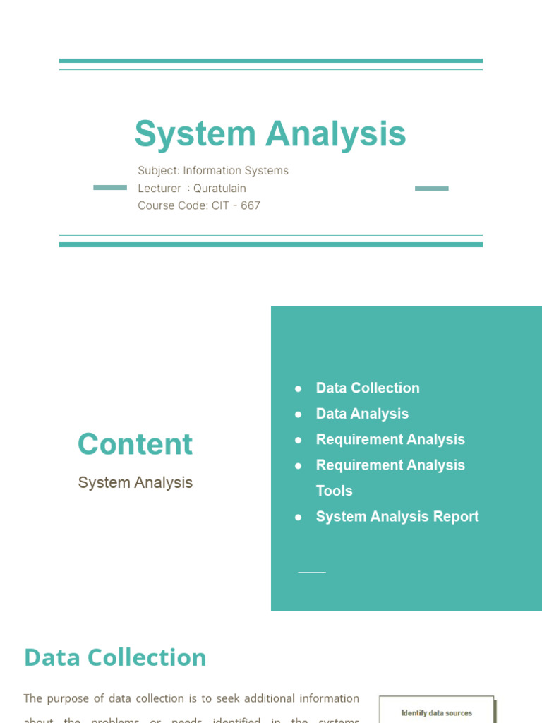 Data Analysis in System Analysis | PDF | Data | Information Science