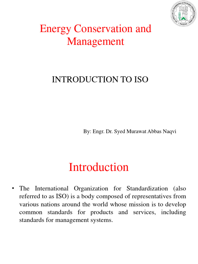 ISO | PDF | Efficient Energy Use | Energy Conservation