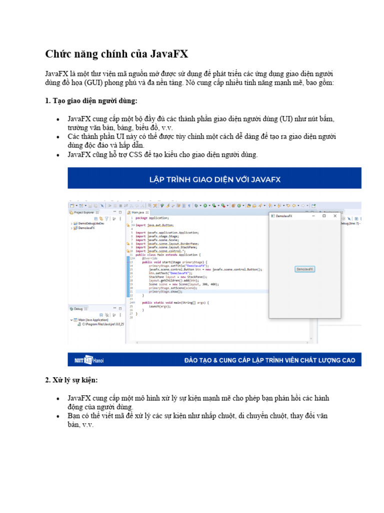 CH C Năng Chính C A JavaFX | PDF