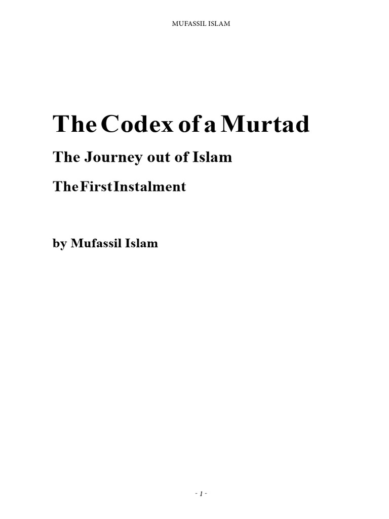 Codex of A Murtad | PDF | Prophet | Quran