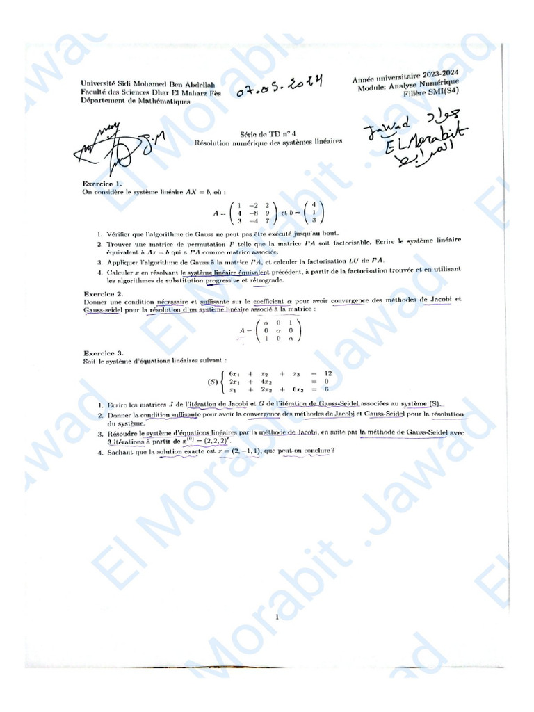 AN - TD04 - Énonc& Correction - 2023 - 2024 | PDF
