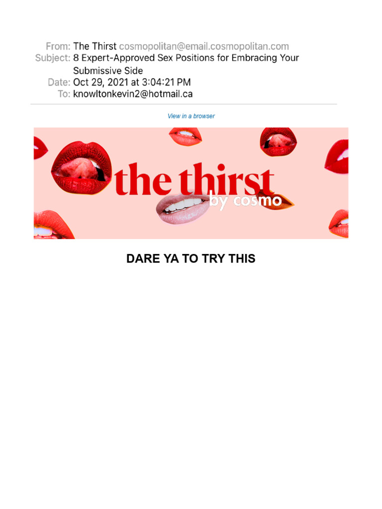 8 Expert-Approved Sex Positions For Embracing Your Submissive Side | PDF | Sexology | Sexuality