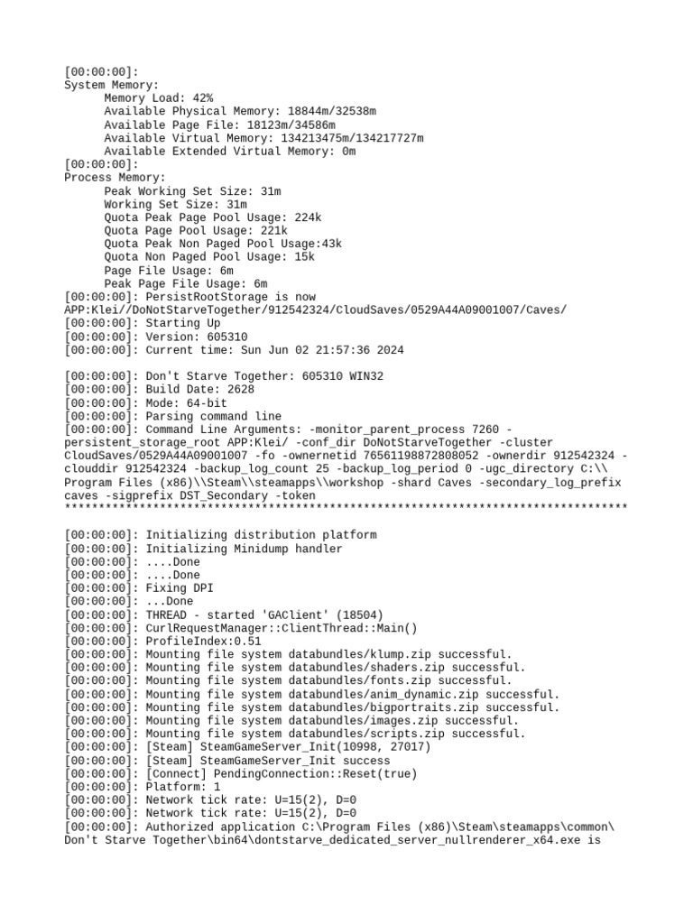 Caves Server Log | PDF | X86 Architecture | Computer Architecture