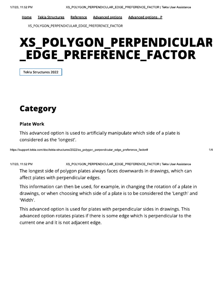 XS - POLYGON - PERPENDICULAR - EDGE - PREFERENCE - FACTOR - Tekla User ...