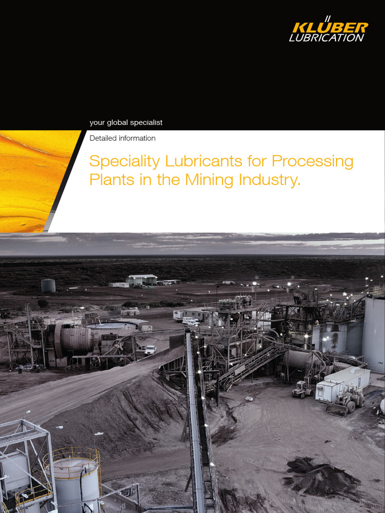 Specialty Lubricants for Mining Equipment | PDF | Lubricant | Bearing ...