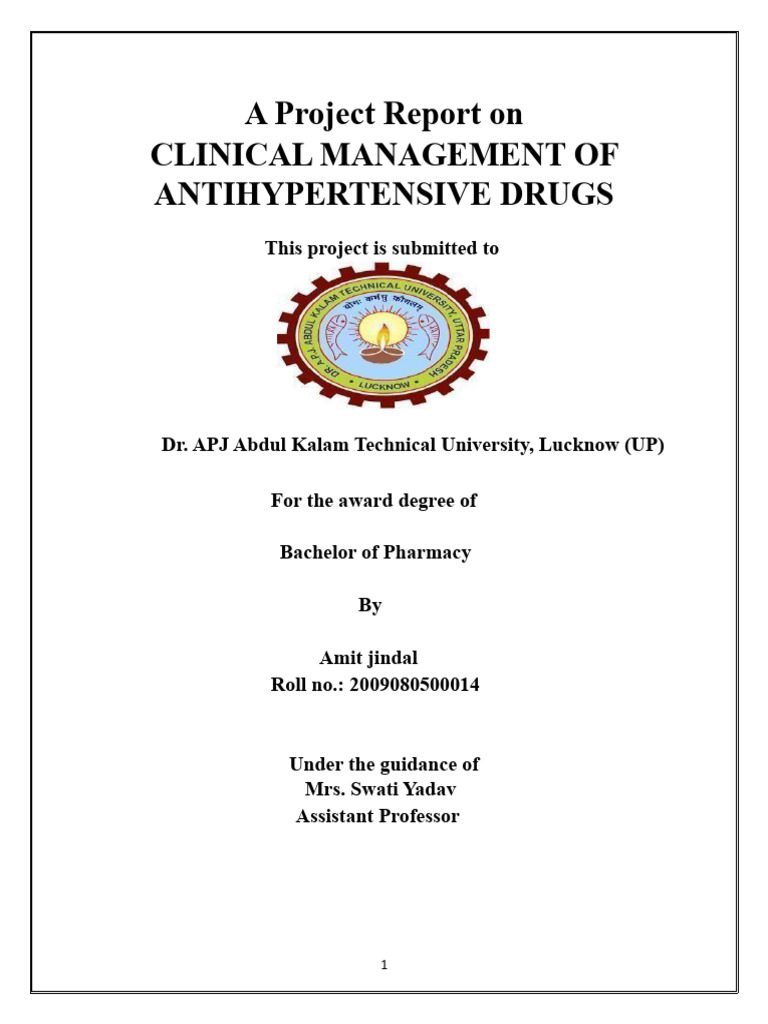 Amit- jindal project | PDF | Hypertension | Angiotensin