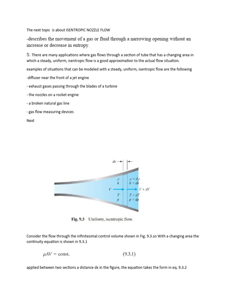 Isentropic Nozzle Flow Analysis | PDF | Shock Wave | Fluid Dynamics