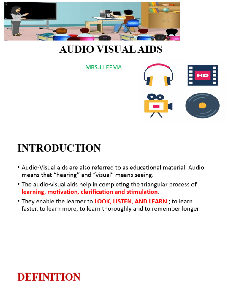 Audio Visual Aids | PDF | Learning | Multimedia