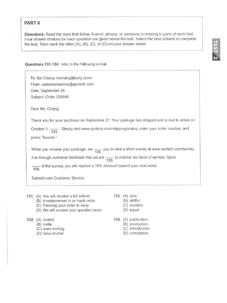 Part 6 Sample | PDF