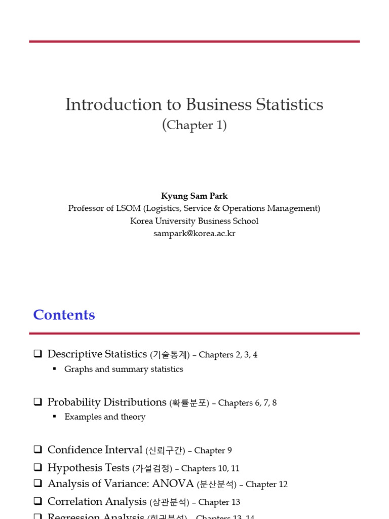 ST01-Introduction | Download Free PDF | Statistics | Analysis Of Variance