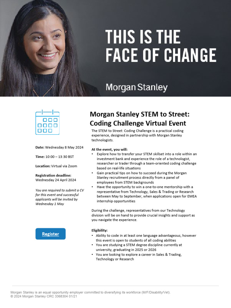 Morgan Stanley STEM Coding Challenge 2024 | PDF | Science, Technology, Engineering, And ...