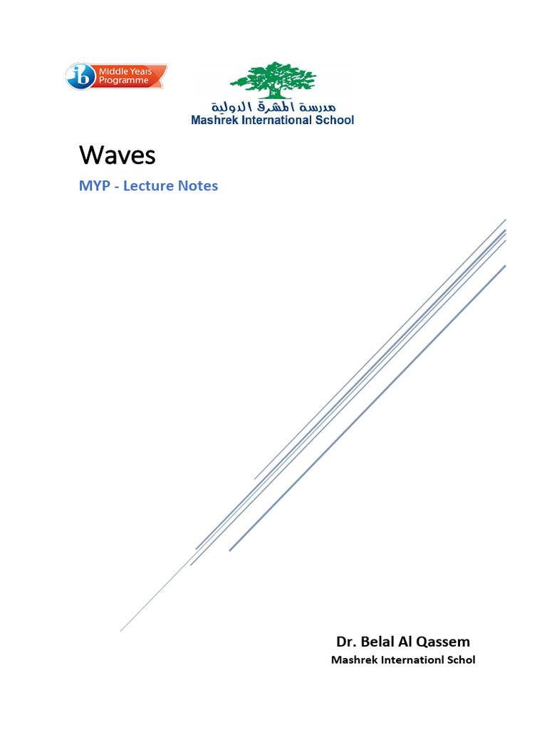 MYP Waves - Mashrek | PDF | Waves | Reflection (Physics)