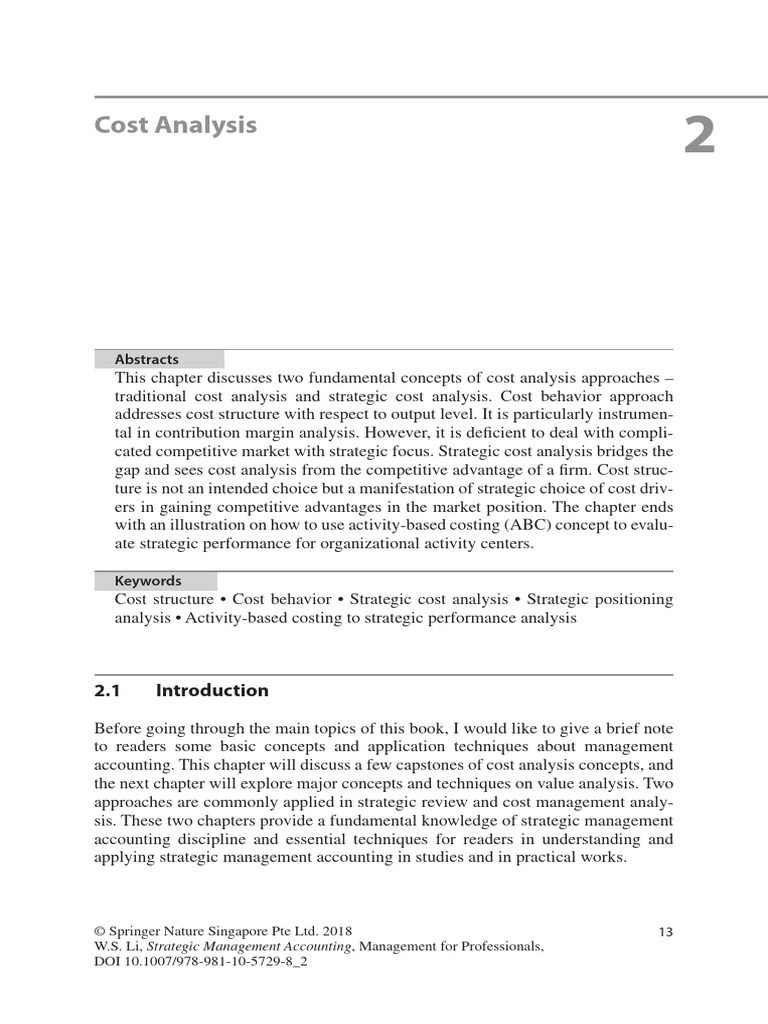 Cost Analysis: Abstracts | PDF | Strategic Management | Performance Indicator
