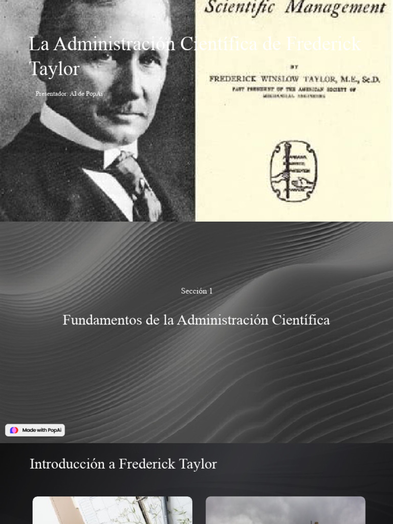 La Administración Científica de Frederick Taylor | PDF | Science | Economias
