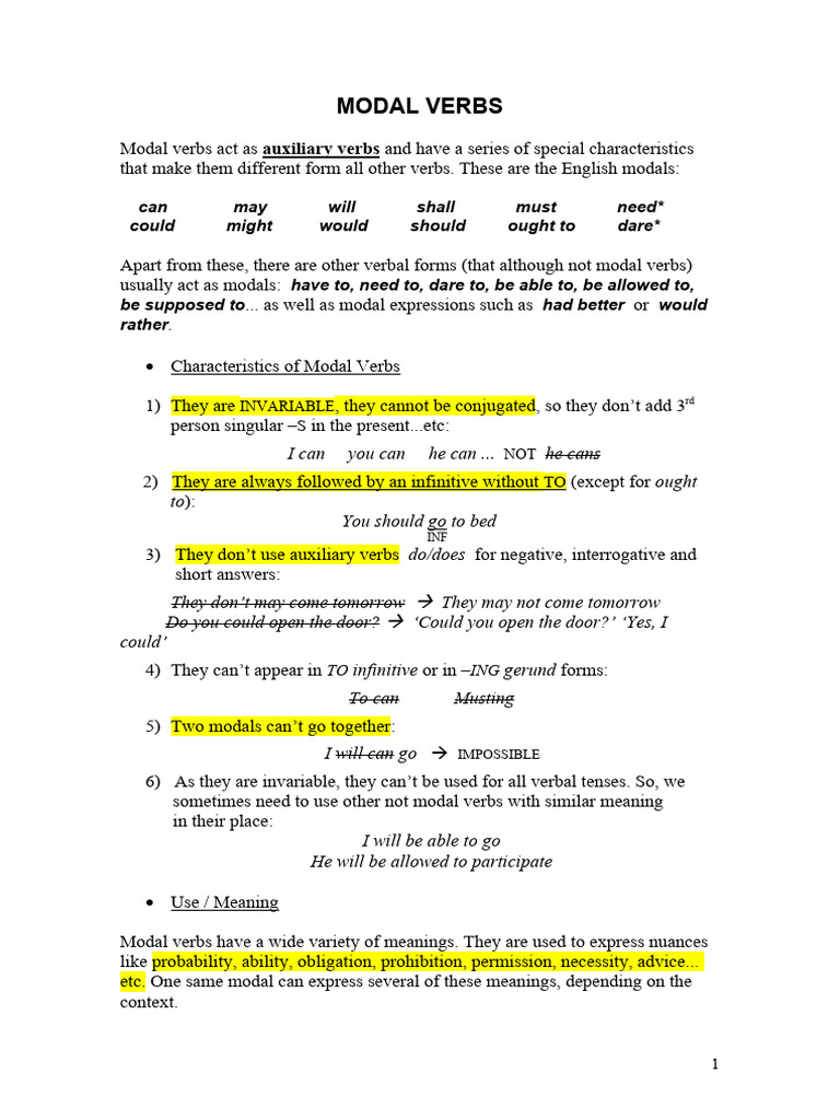 Modal Verbs II | PDF | Semantic Units | Linguistic Typology