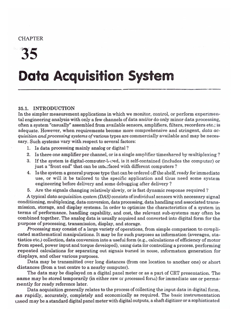 Data Acquisition System | PDF